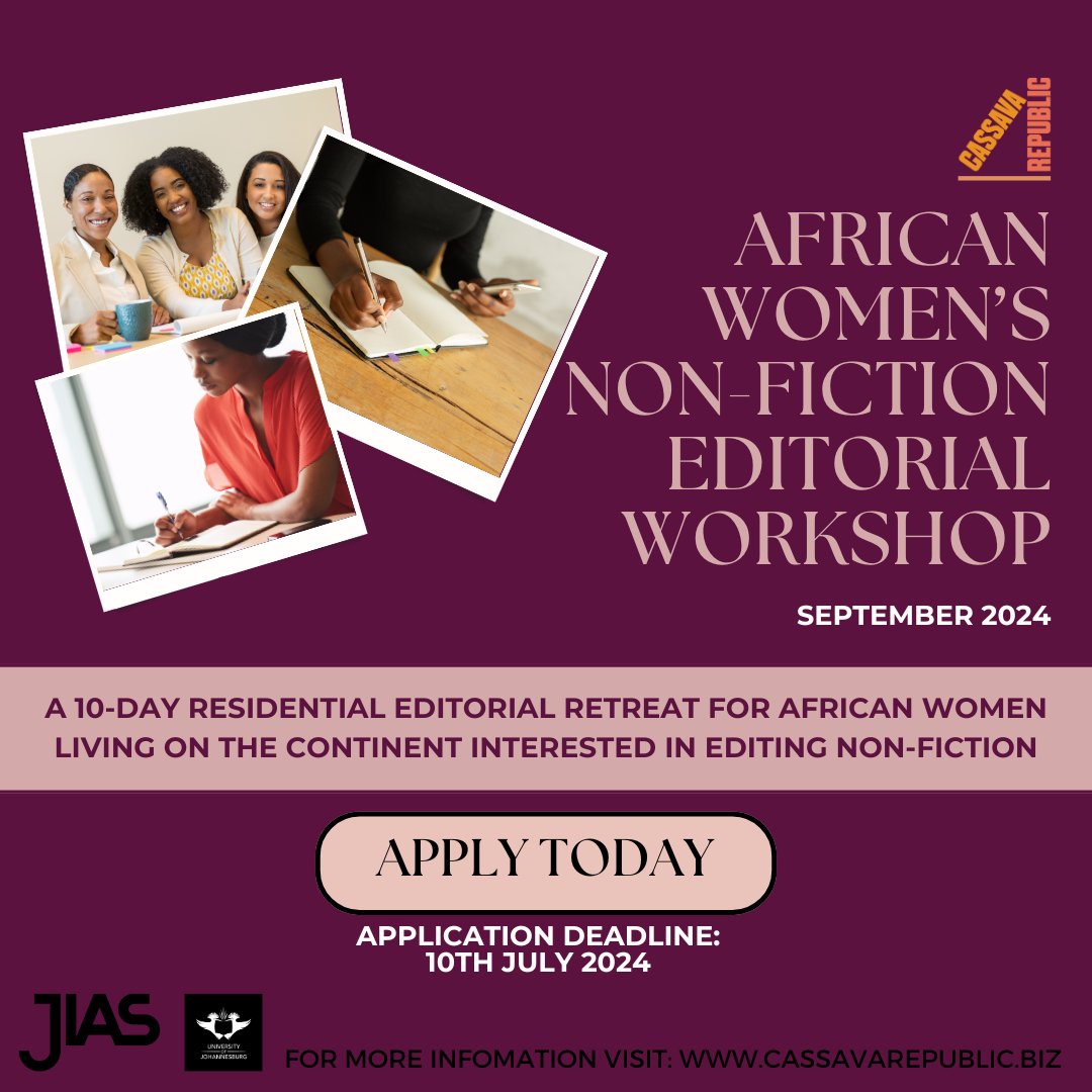 Cassava Republic Press Invites Applications For The Upcoming African ...
